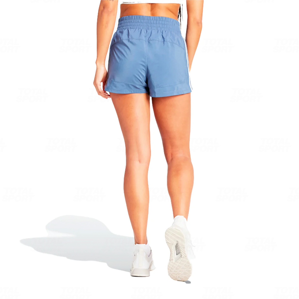 Short Dama Adidas Pacer Training 3 Franjas Tejidos Corte Alto (IS1663 ...